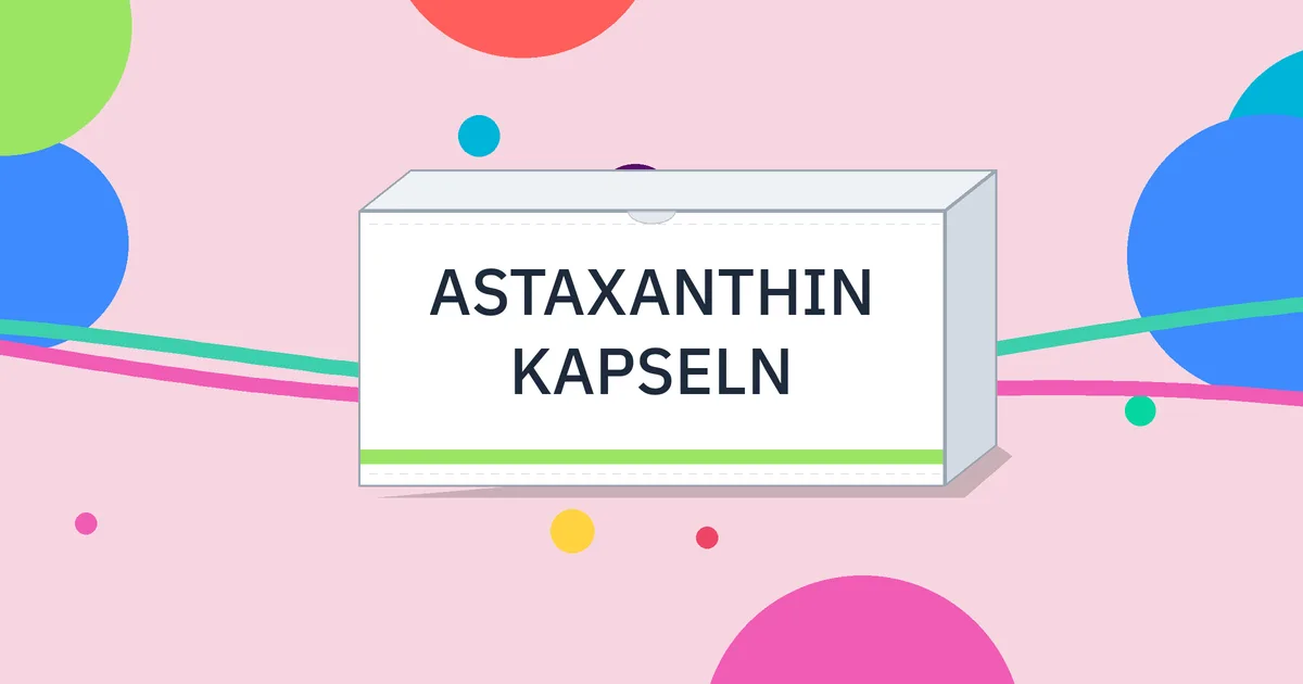 Symbolbild: Packung mit der Aufschrift ASTAXANTHIN KAPSELN (PZN 15869755) – Verfügbarkeit und Bezug in Apotheken in Frankfurt am Main