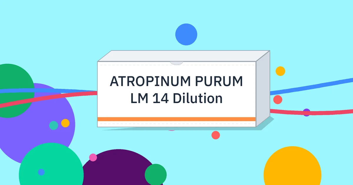 Symbolbild: Packung mit der Aufschrift ATROPINUM PURUM LM 14 Dilution (PZN 12782491) – Verfügbarkeit und Bezug in Apotheken in Frankfurt am Main