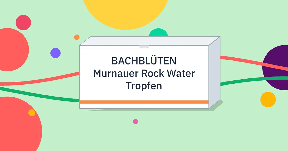 Symbolbild: Packung mit der Aufschrift BACHBLÜTEN Murnauer Rock Water Tropfen (PZN 07752648) – Verfügbarkeit und Bezug in Apotheken in Frankfurt am Main