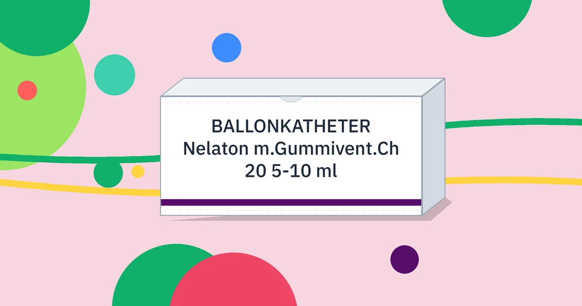 Symbolbild: Packung mit der Aufschrift BALLONKATHETER Nelaton m.Gummivent.Ch 20 5-10 ml (PZN 04041556) – Verfügbarkeit und Bezug in Apotheken in Frankfurt am Main