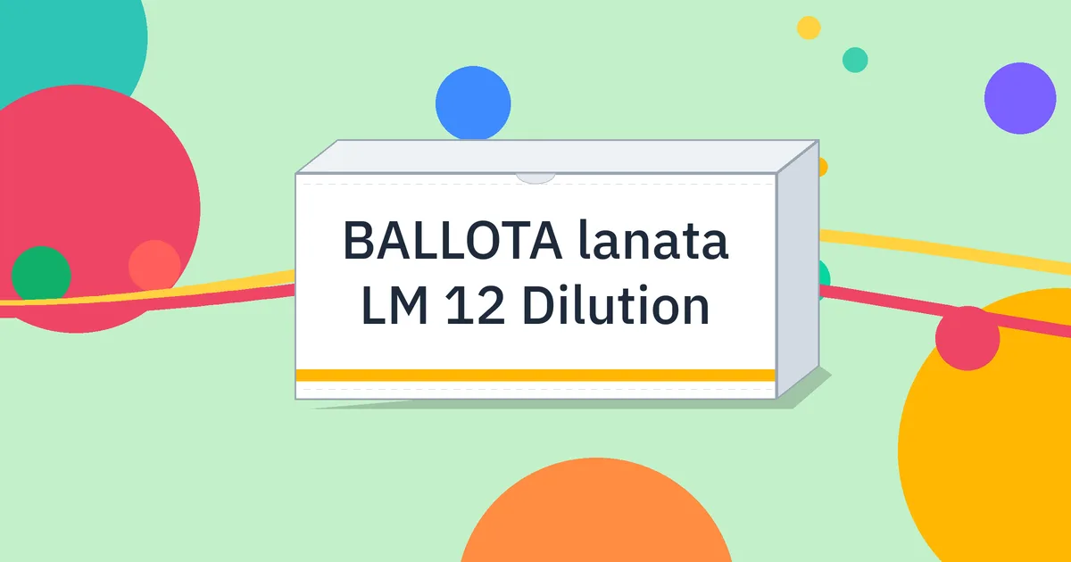 Symbolbild: Packung mit der Aufschrift BALLOTA lanata LM 12 Dilution (PZN 13373932) – Verfügbarkeit und Bezug in Apotheken in Frankfurt am Main