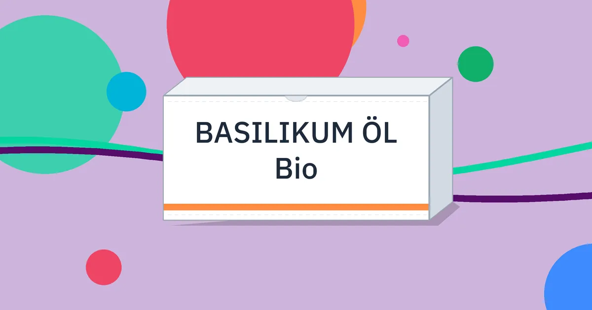Symbolbild: Packung mit der Aufschrift BASILIKUM ÖL Bio (PZN 04353824) – Verfügbarkeit und Bezug in Apotheken in Frankfurt am Main