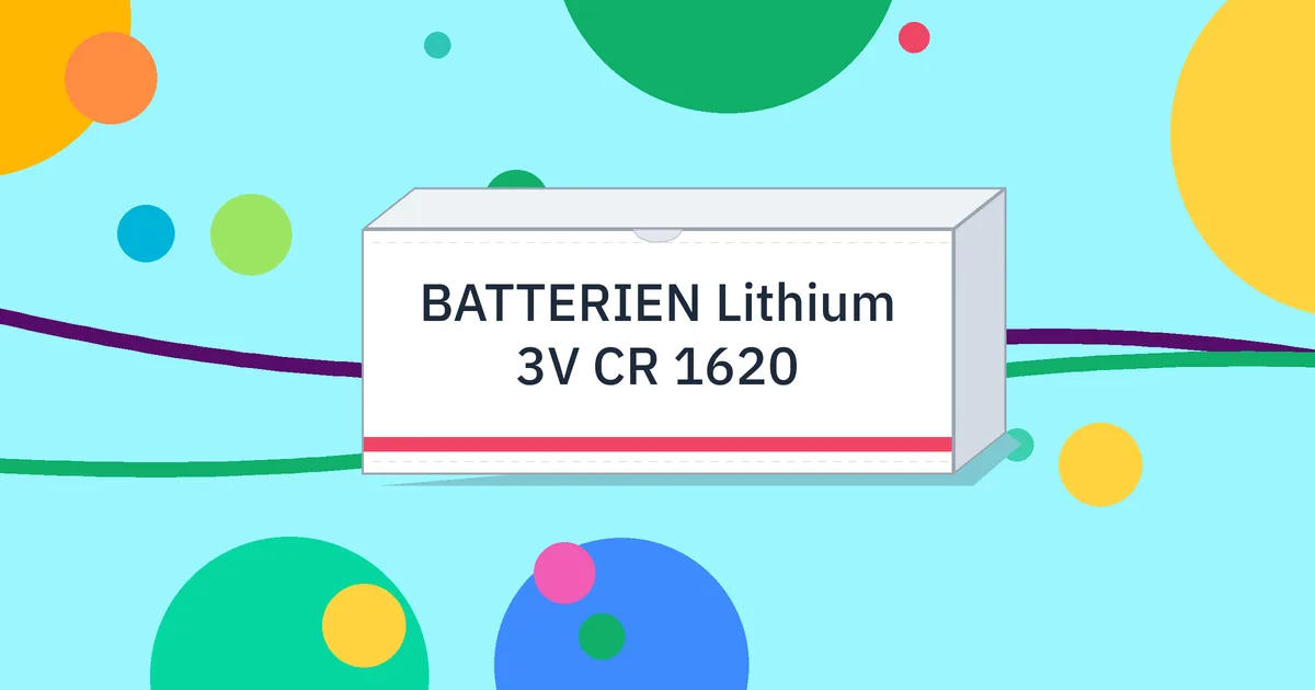 Symbolbild: Packung mit der Aufschrift BATTERIEN Lithium 3V CR 1620 (PZN 00884789) – Verfügbarkeit und Bezug in Apotheken in Frankfurt am Main