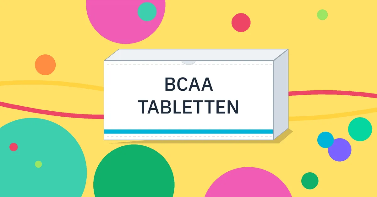 Symbolbild: Packung mit der Aufschrift BCAA TABLETTEN (PZN 10253245) – Verfügbarkeit und Bezug in Apotheken in Frankfurt am Main