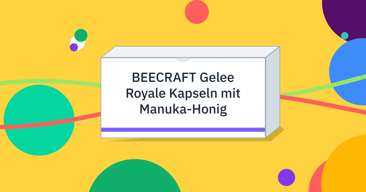 Symbolbild: Packung mit der Aufschrift BEECRAFT Gelee Royale Kapseln mit Manuka-Honig (PZN 19484443) – Verfügbarkeit und Bezug in Apotheken in Frankfurt am Main