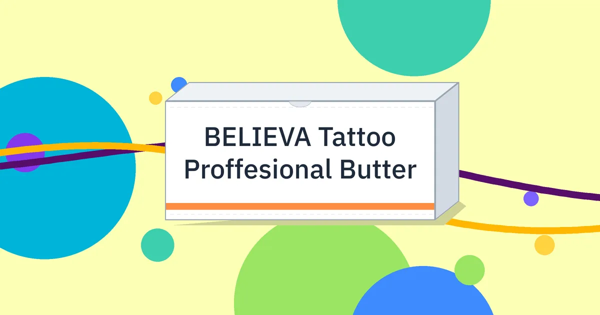 Symbolbild: Packung mit der Aufschrift BELIEVA Tattoo Proffesional Butter (PZN 13989722) – Verfügbarkeit und Bezug in Apotheken in Frankfurt am Main