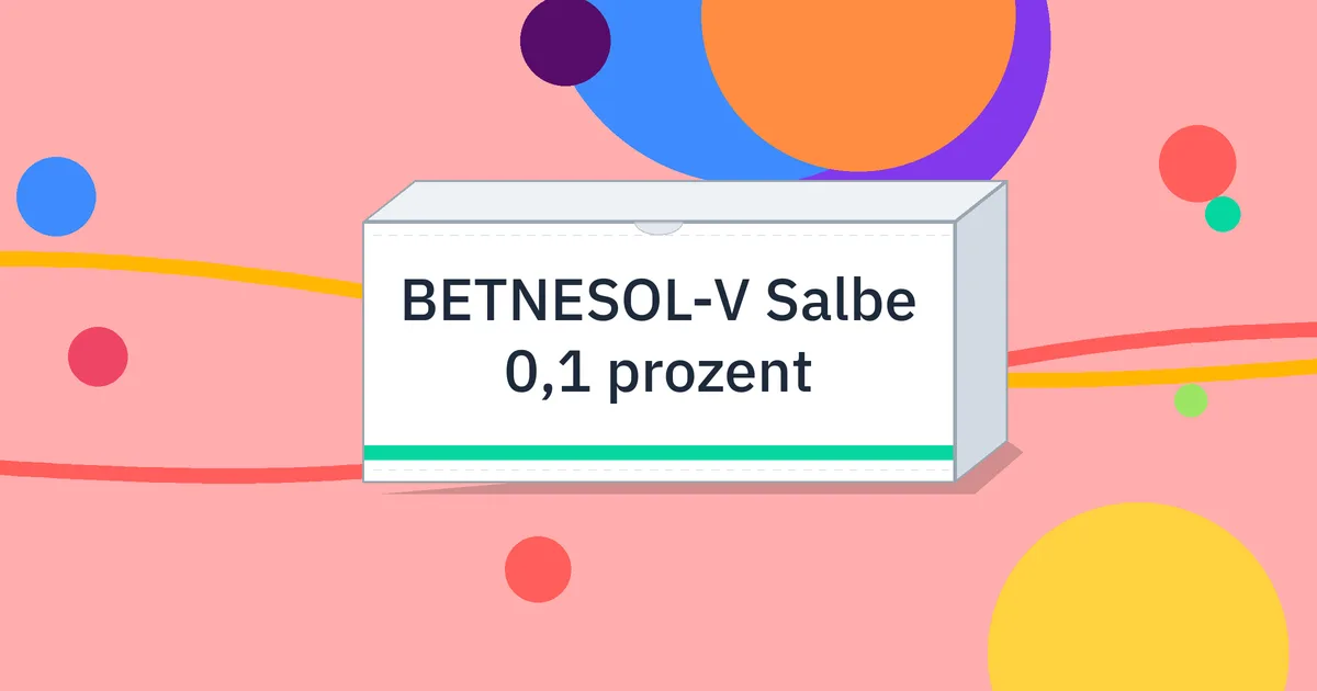 Symbolbild: Packung mit der Aufschrift BETNESOL-V Salbe 0,1 prozent (PZN 01639738) – Verfügbarkeit und Bezug in Apotheken in Frankfurt am Main