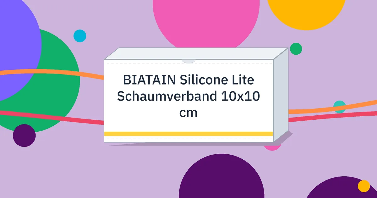 Symbolbild: Packung mit der Aufschrift BIATAIN Silicone Lite Schaumverband 10x10 cm (PZN 18776385) – Verfügbarkeit und Bezug in Apotheken in Frankfurt am Main