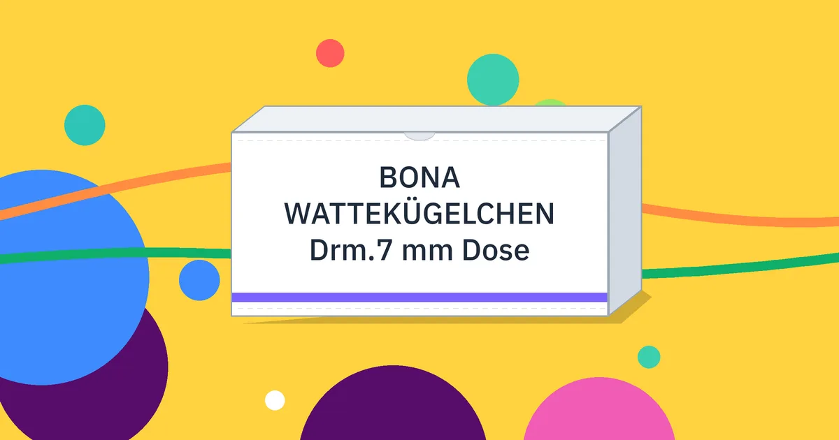 Symbolbild: Packung mit der Aufschrift BONA WATTEKÜGELCHEN Drm.7 mm Dose (PZN 05357250) – Verfügbarkeit und Bezug in Apotheken in Frankfurt am Main