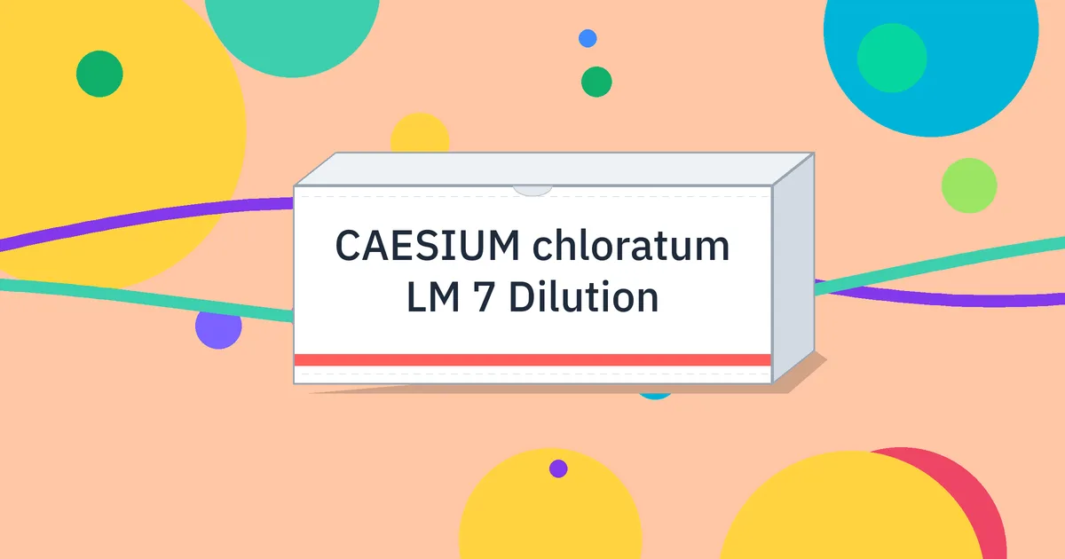 Symbolbild: Packung mit der Aufschrift CAESIUM chloratum LM 7 Dilution (PZN 12799089) – Verfügbarkeit und Bezug in Apotheken in Frankfurt am Main