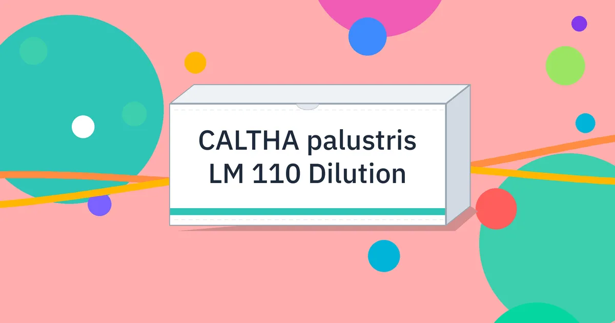 Symbolbild: Packung mit der Aufschrift CALTHA palustris LM 110 Dilution (PZN 13411880) – Verfügbarkeit und Bezug in Apotheken in Frankfurt am Main