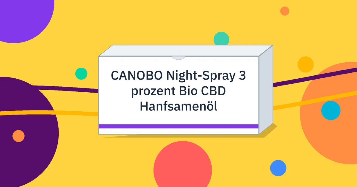 Symbolbild: Packung mit der Aufschrift CANOBO Night-Spray 3 prozent Bio CBD Hanfsamenöl (PZN 17879752) – Verfügbarkeit und Bezug in Apotheken in Frankfurt am Main