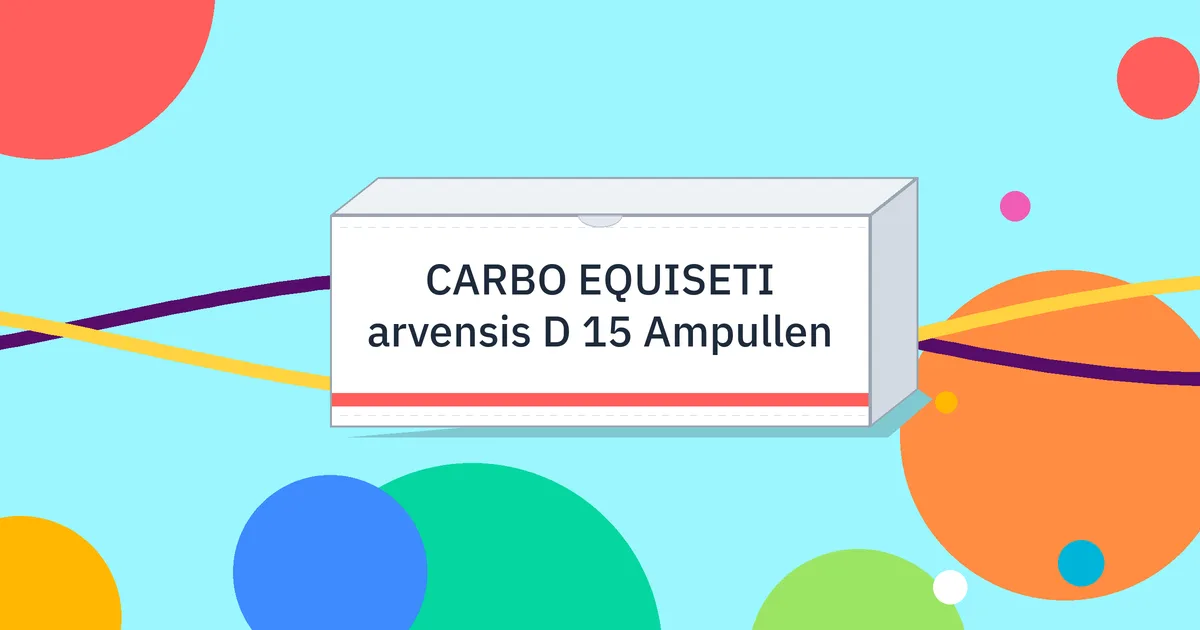 Symbolbild: Packung mit der Aufschrift CARBO EQUISETI arvensis D 15 Ampullen (PZN 01620242) – Verfügbarkeit und Bezug in Apotheken in Frankfurt am Main