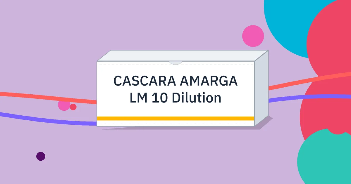 Symbolbild: Packung mit der Aufschrift CASCARA AMARGA LM 10 Dilution (PZN 13432422) – Verfügbarkeit und Bezug in Apotheken in Frankfurt am Main