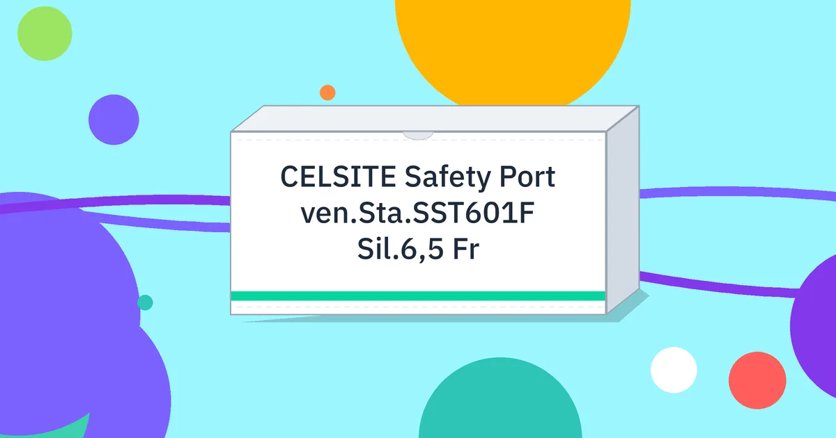 Symbolbild: Packung mit der Aufschrift CELSITE Safety Port ven.Sta.SST601F Sil.6,5 Fr (PZN 11322787) – Verfügbarkeit und Bezug in Apotheken in Frankfurt am Main