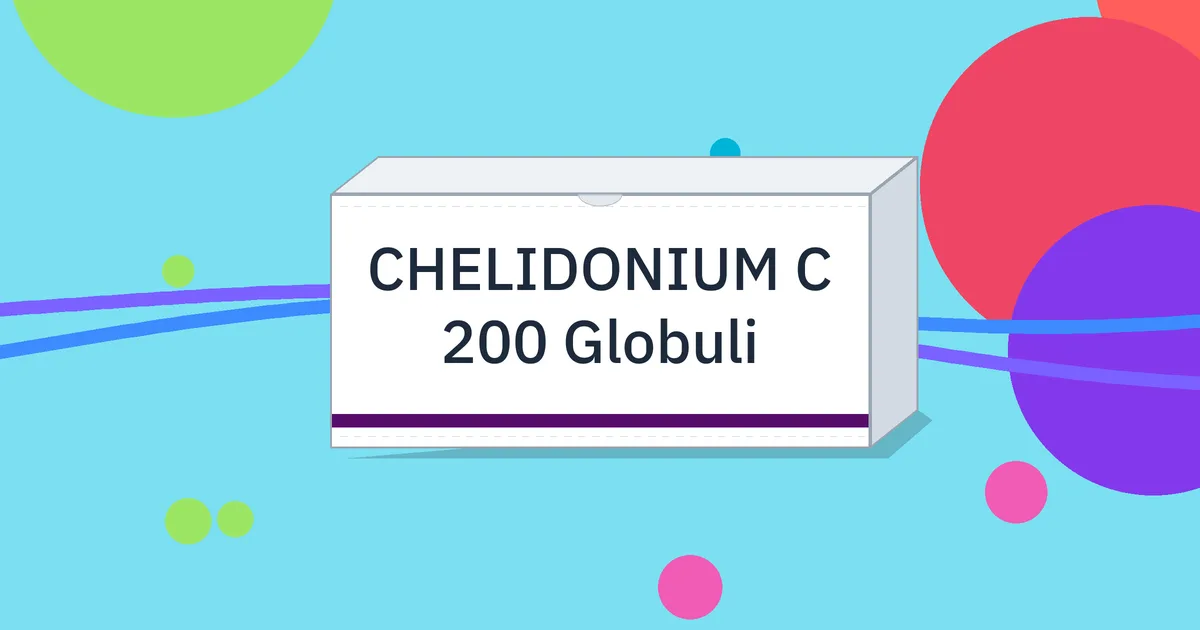 Symbolbild: Packung mit der Aufschrift CHELIDONIUM C 200 Globuli (PZN 04211892) – Verfügbarkeit und Bezug in Apotheken in Frankfurt am Main