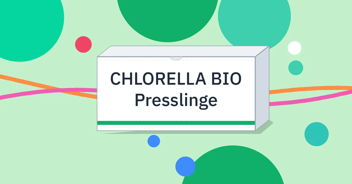 Symbolbild: Packung mit der Aufschrift CHLORELLA BIO Presslinge (PZN 16938470) – Verfügbarkeit und Bezug in Apotheken in Frankfurt am Main