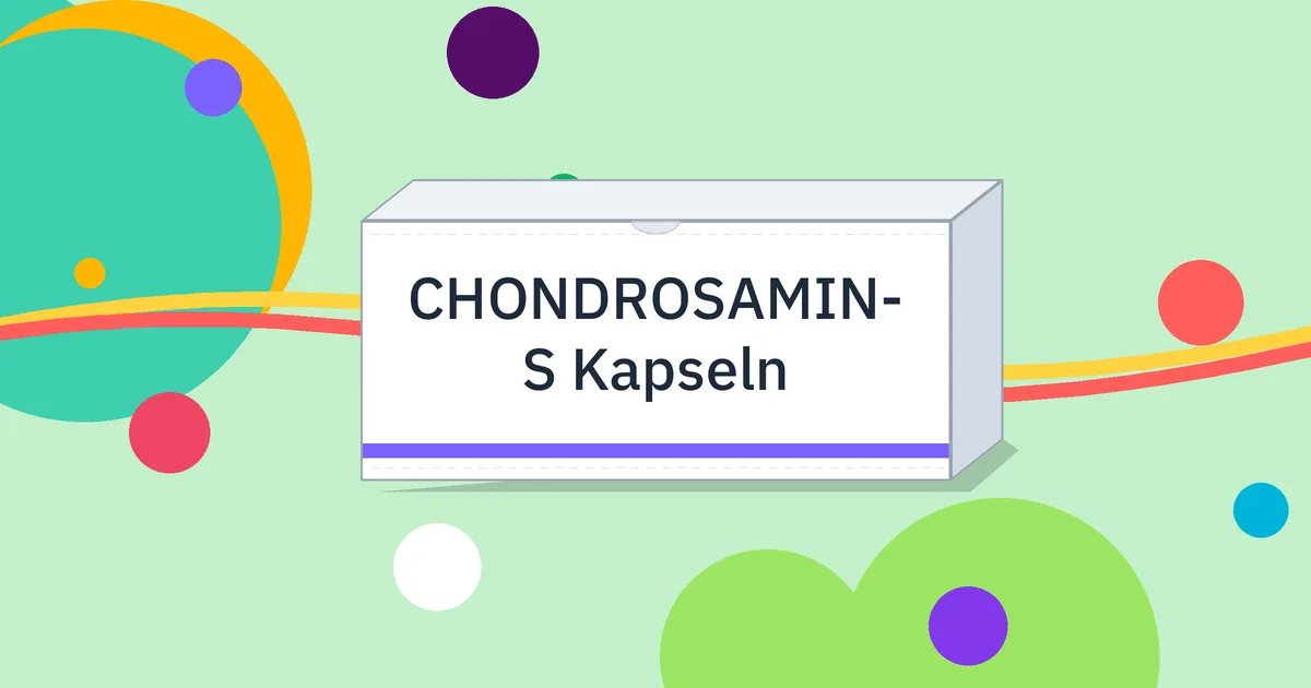 Symbolbild: Packung mit der Aufschrift CHONDROSAMIN-S Kapseln (PZN 17016169) – Verfügbarkeit und Bezug in Apotheken in Frankfurt am Main