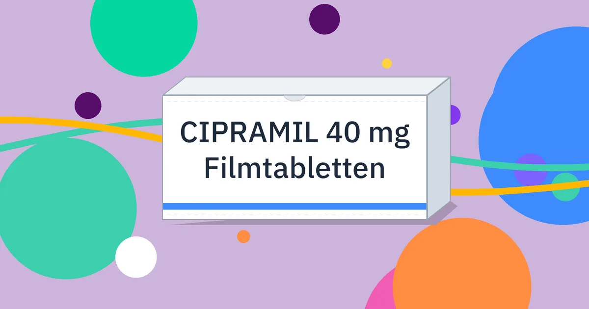 Symbolbild: Packung mit der Aufschrift CIPRAMIL 40 mg Filmtabletten (PZN 08691972) – Verfügbarkeit und Bezug in Apotheken in Frankfurt am Main