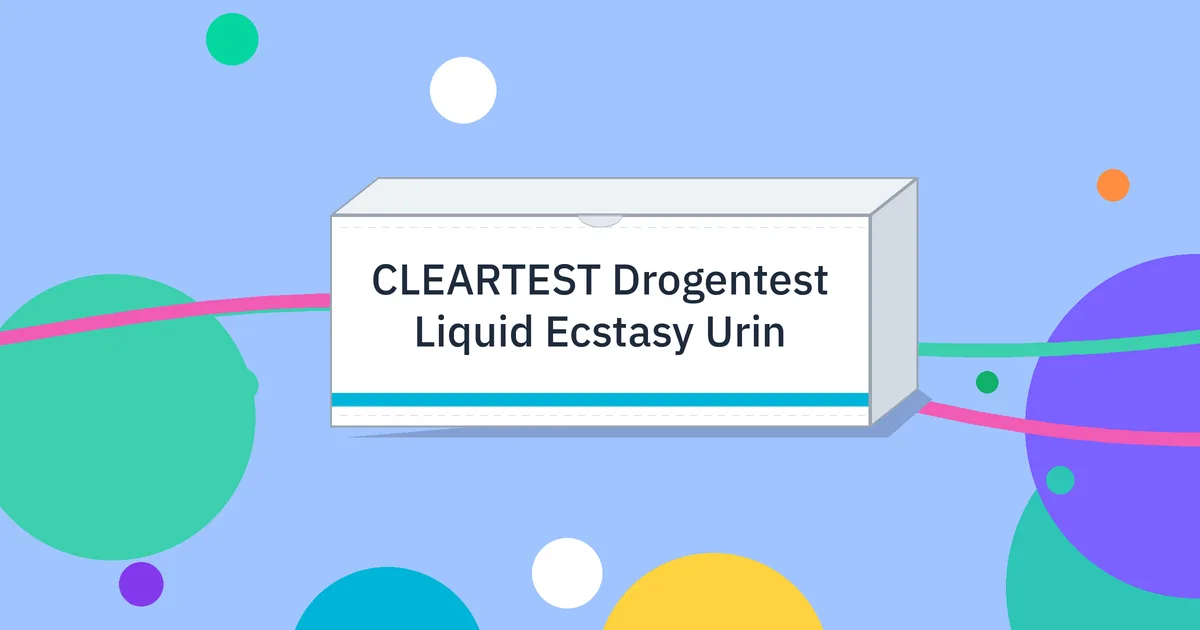 Symbolbild: Packung mit der Aufschrift CLEARTEST Drogentest Liquid Ecstasy Urin (PZN 18038718) – Verfügbarkeit und Bezug in Apotheken in Frankfurt am Main