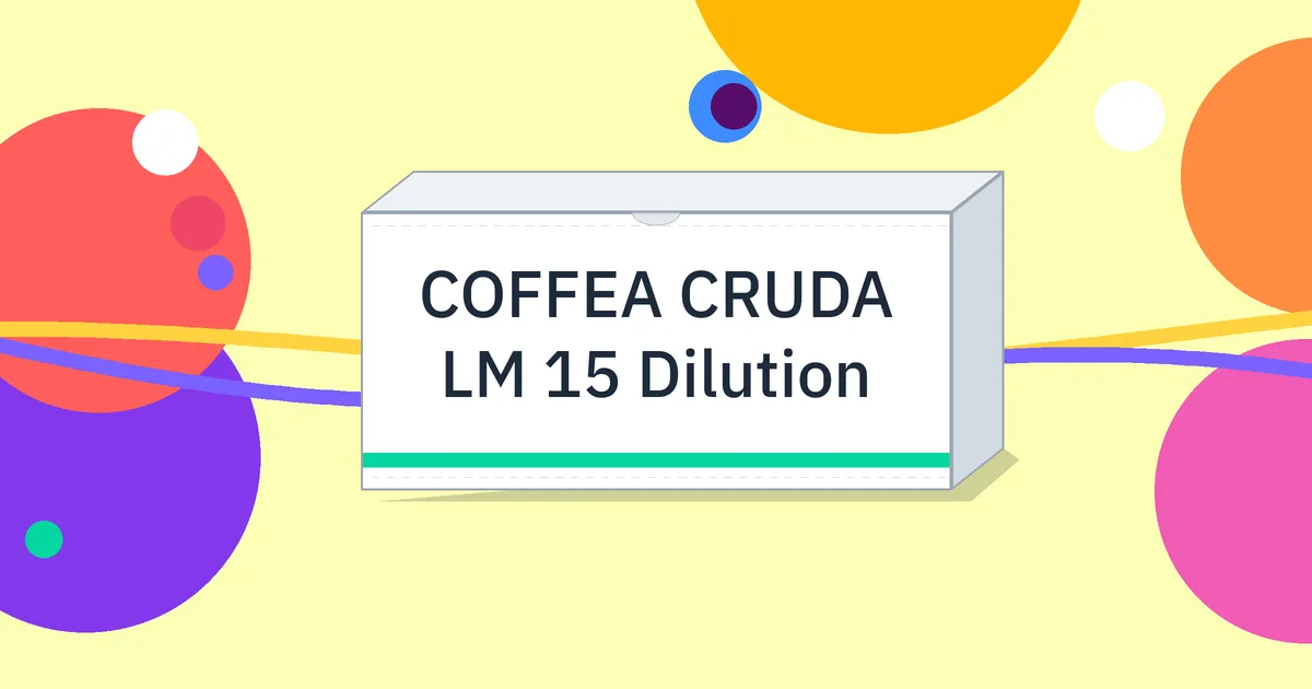 Symbolbild: Packung mit der Aufschrift COFFEA CRUDA LM 15 Dilution (PZN 12830907) – Verfügbarkeit und Bezug in Apotheken in Frankfurt am Main
