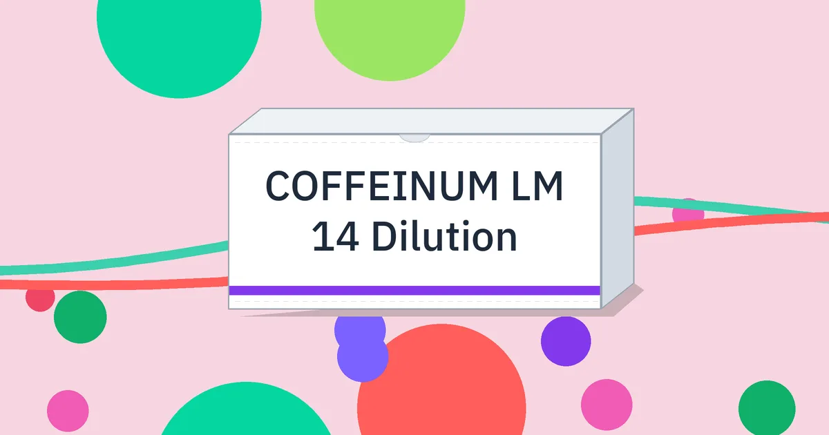Symbolbild: Packung mit der Aufschrift COFFEINUM LM 14 Dilution (PZN 12831798) – Verfügbarkeit und Bezug in Apotheken in Frankfurt am Main