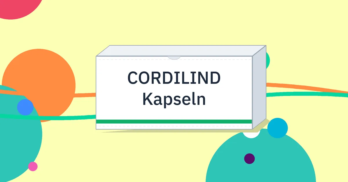Symbolbild: Packung mit der Aufschrift CORDILIND Kapseln (PZN 16617984) – Verfügbarkeit und Bezug in Apotheken in Frankfurt am Main
