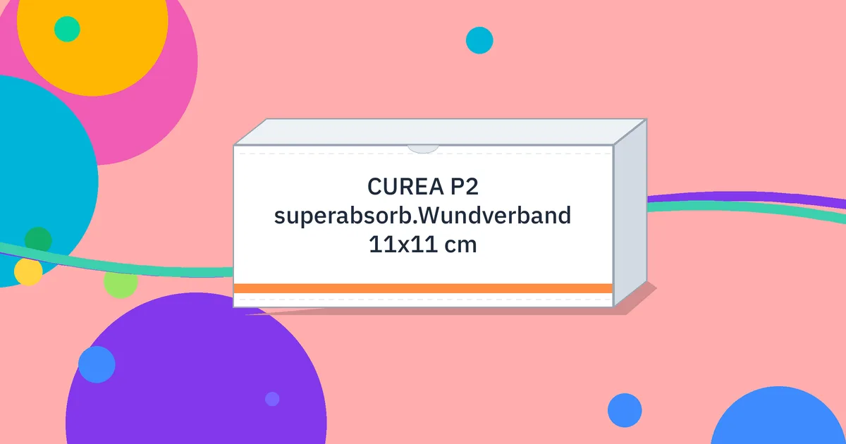Symbolbild: Packung mit der Aufschrift CUREA P2 superabsorb.Wundverband 11x11 cm (PZN 16005821) – Verfügbarkeit und Bezug in Apotheken in Frankfurt am Main