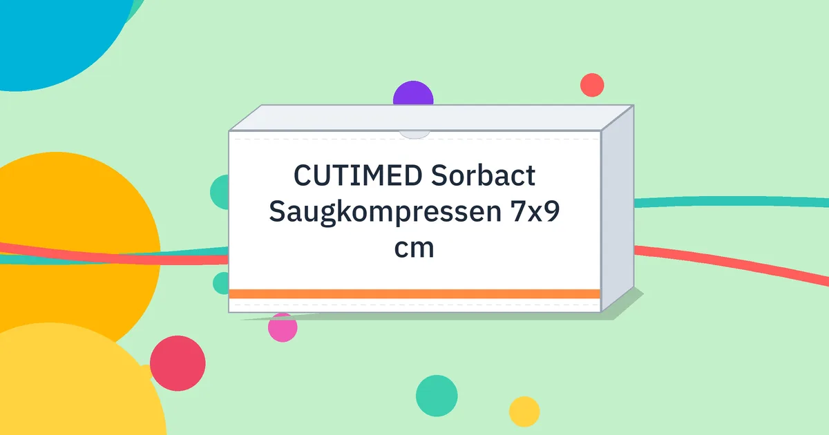 Symbolbild: Packung mit der Aufschrift CUTIMED Sorbact Saugkompressen 7x9 cm (PZN 00867199) – Verfügbarkeit und Bezug in Apotheken in Frankfurt am Main