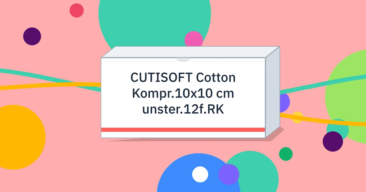 Symbolbild: Packung mit der Aufschrift CUTISOFT Cotton Kompr.10x10 cm unster.12f.RK (PZN 12655930) – Verfügbarkeit und Bezug in Apotheken in Frankfurt am Main
