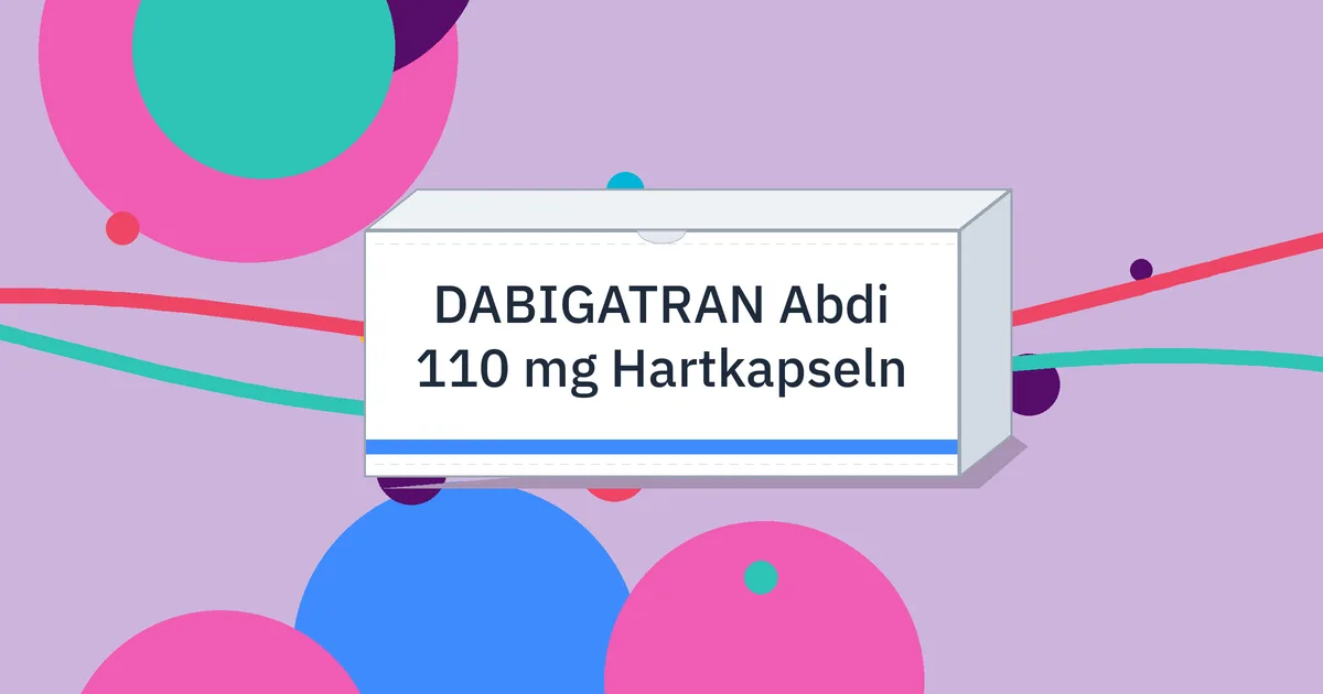 Symbolbild: Packung mit der Aufschrift DABIGATRAN Abdi 110 mg Hartkapseln (PZN 20718001) – Verfügbarkeit und Bezug in Apotheken in Frankfurt am Main