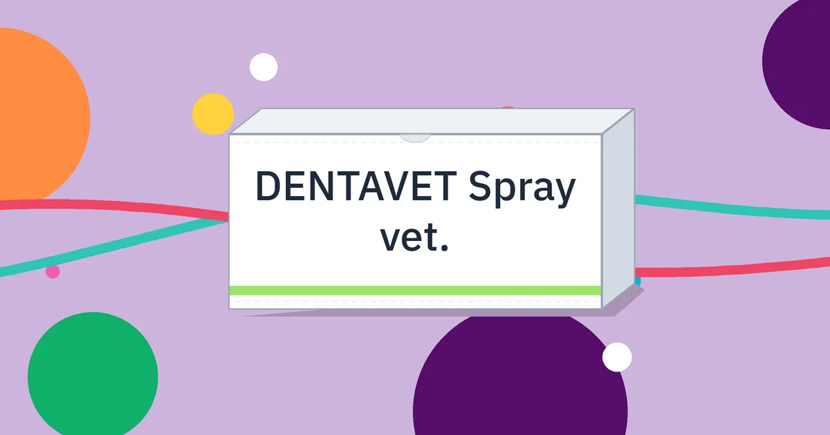 Symbolbild: Packung mit der Aufschrift DENTAVET Spray vet. (PZN 10227472) – Verfügbarkeit und Bezug in Apotheken in Frankfurt am Main