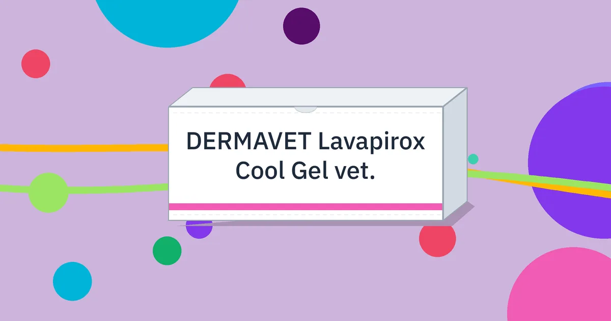 Symbolbild: Packung mit der Aufschrift DERMAVET Lavapirox Cool Gel vet. (PZN 18889787) – Verfügbarkeit und Bezug in Apotheken in Frankfurt am Main