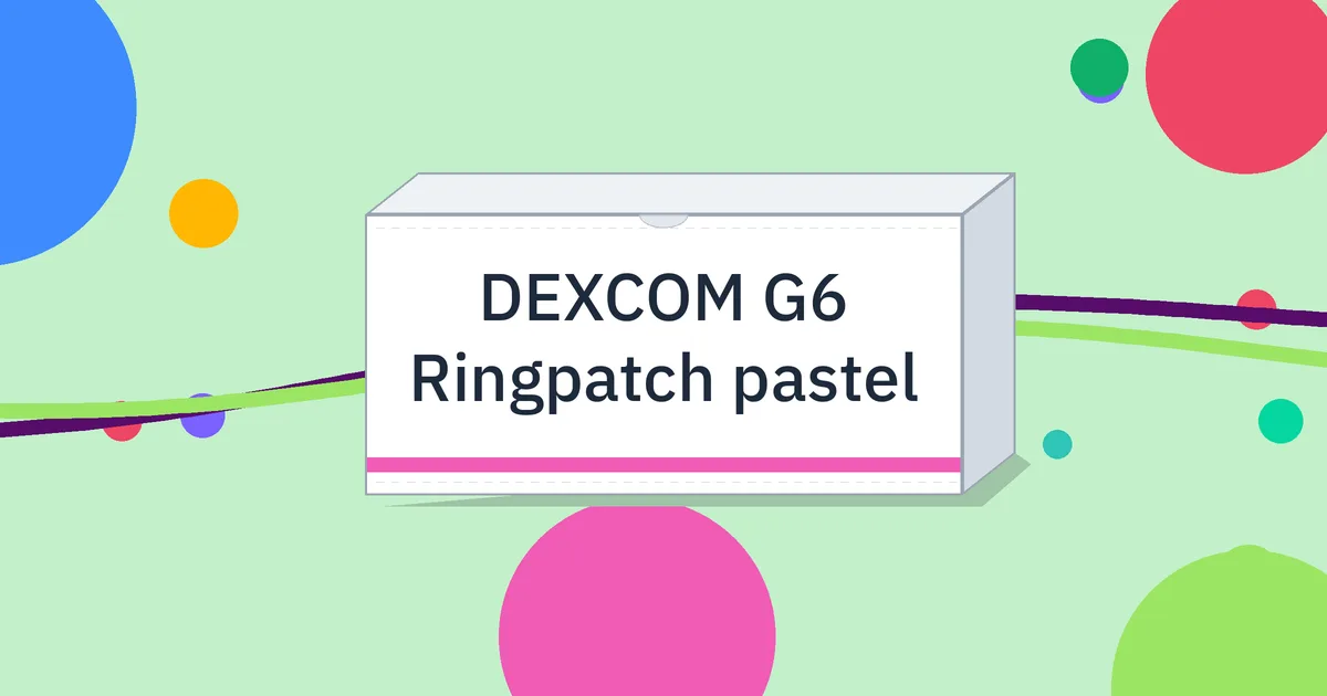 Symbolbild: Packung mit der Aufschrift DEXCOM G6 Ringpatch pastel (PZN 19864832) – Verfügbarkeit und Bezug in Apotheken in Frankfurt am Main