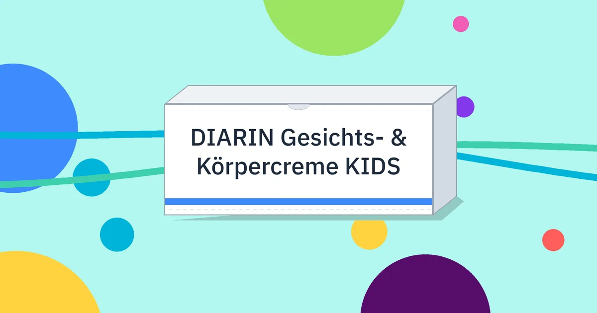 Symbolbild: Packung mit der Aufschrift DIARIN Gesichts- & Körpercreme KIDS (PZN 19422531) – Verfügbarkeit und Bezug in Apotheken in Frankfurt am Main