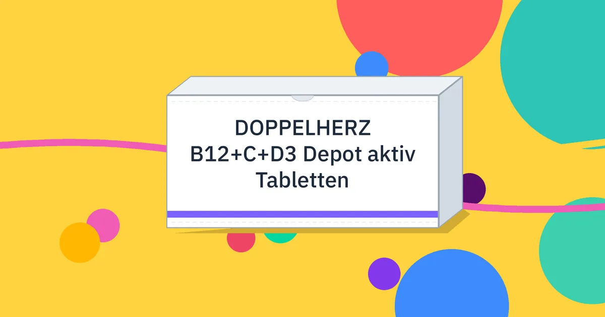 Symbolbild: Packung mit der Aufschrift DOPPELHERZ B12+C+D3 Depot aktiv Tabletten (PZN 16926521) – Verfügbarkeit und Bezug in Apotheken in Frankfurt am Main