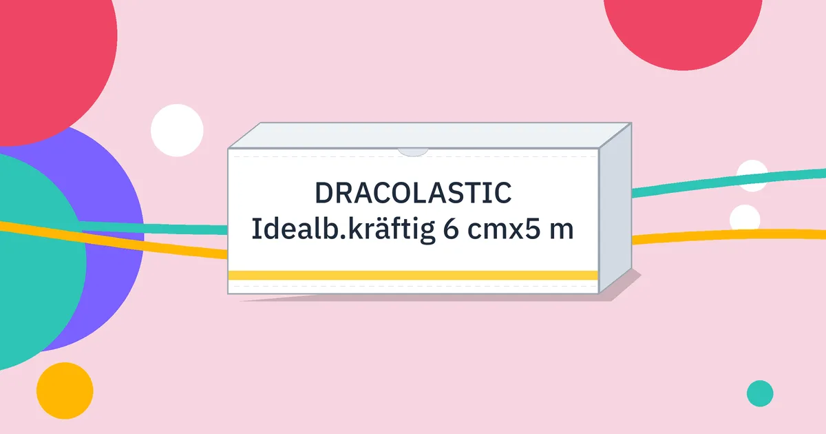 Symbolbild: Packung mit der Aufschrift DRACOLASTIC Idealb.kräftig 6 cmx5 m (PZN 01268880) – Verfügbarkeit und Bezug in Apotheken in Frankfurt am Main