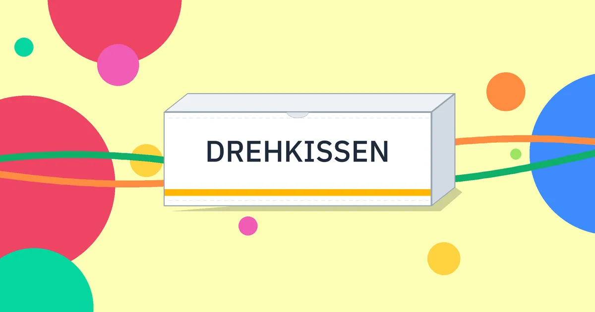 Symbolbild: Packung mit der Aufschrift DREHKISSEN (PZN 10075648) – Verfügbarkeit und Bezug in Apotheken in Frankfurt am Main