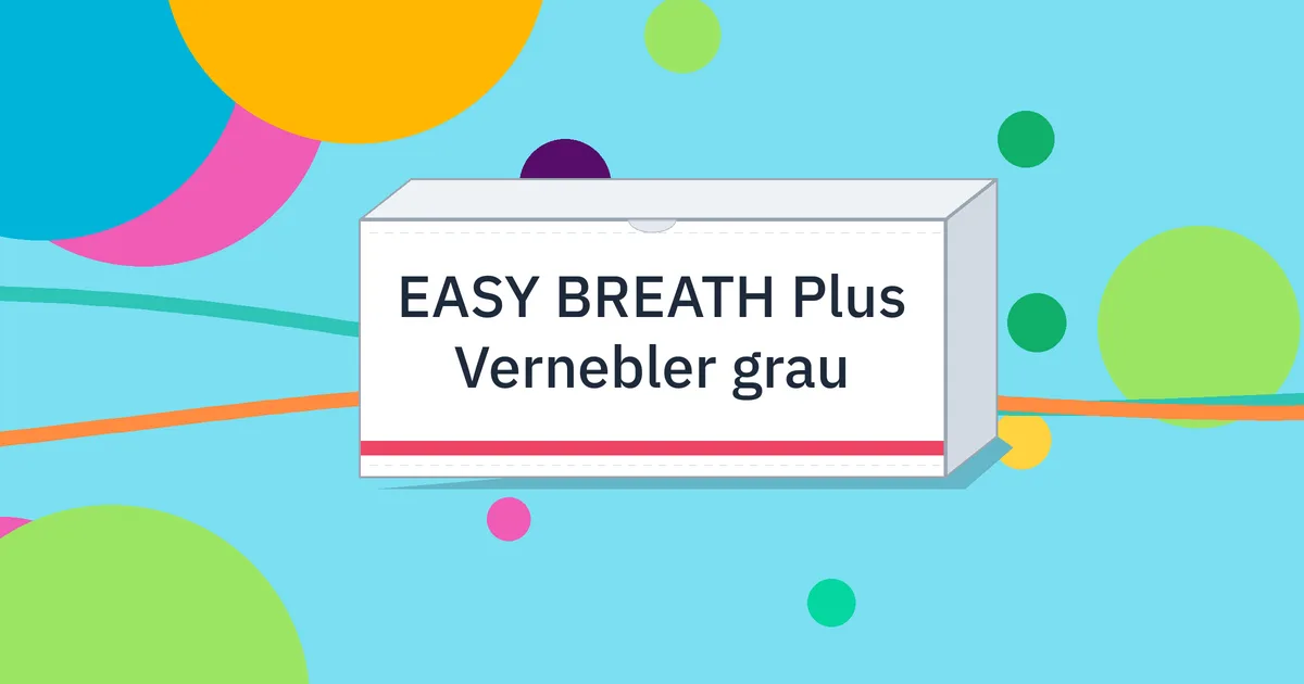 Symbolbild: Packung mit der Aufschrift EASY BREATH Plus Vernebler grau (PZN 19473362) – Verfügbarkeit und Bezug in Apotheken in Frankfurt am Main