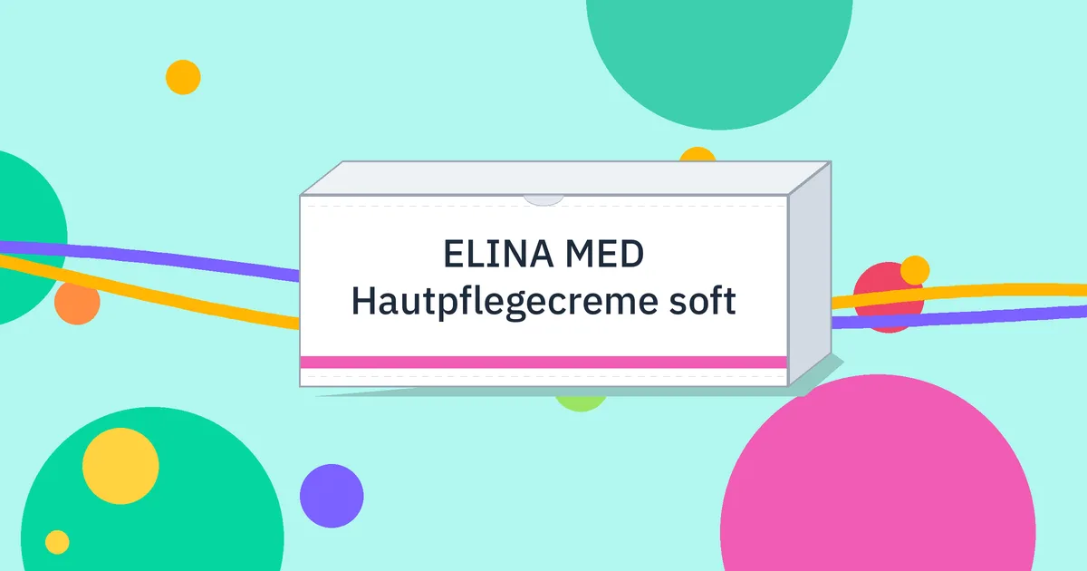 Symbolbild: Packung mit der Aufschrift ELINA MED Hautpflegecreme soft (PZN 07590157) – Verfügbarkeit und Bezug in Apotheken in Frankfurt am Main