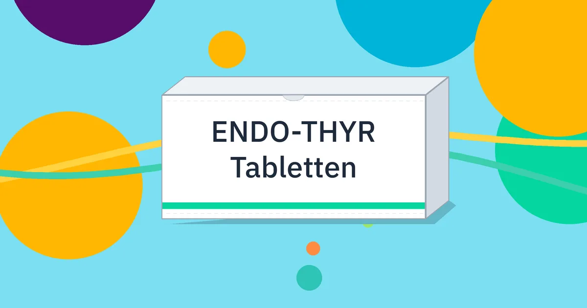 Symbolbild: Packung mit der Aufschrift ENDO-THYR Tabletten (PZN 16588952) – Verfügbarkeit und Bezug in Apotheken in Frankfurt am Main