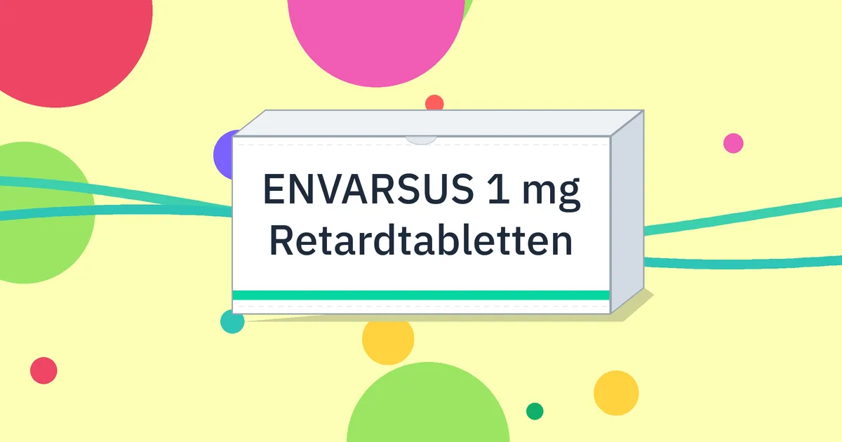 Symbolbild: Packung mit der Aufschrift ENVARSUS 1 mg Retardtabletten (PZN 16885673) – Verfügbarkeit und Bezug in Apotheken in Frankfurt am Main