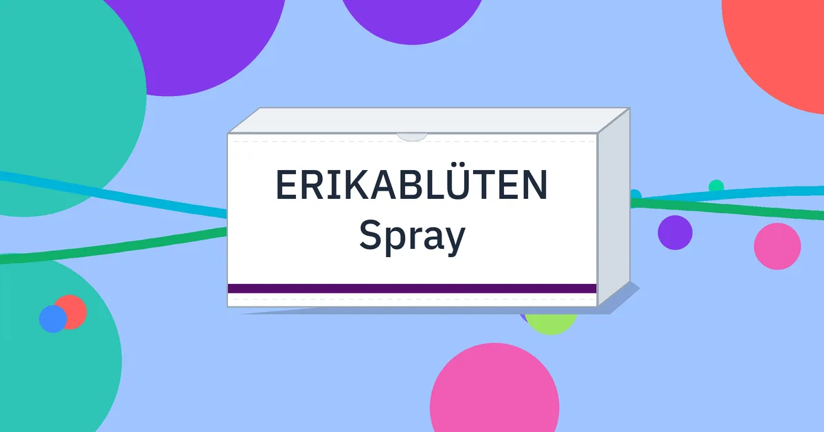 Symbolbild: Packung mit der Aufschrift ERIKABLÜTEN Spray (PZN 17555110) – Verfügbarkeit und Bezug in Apotheken in Frankfurt am Main