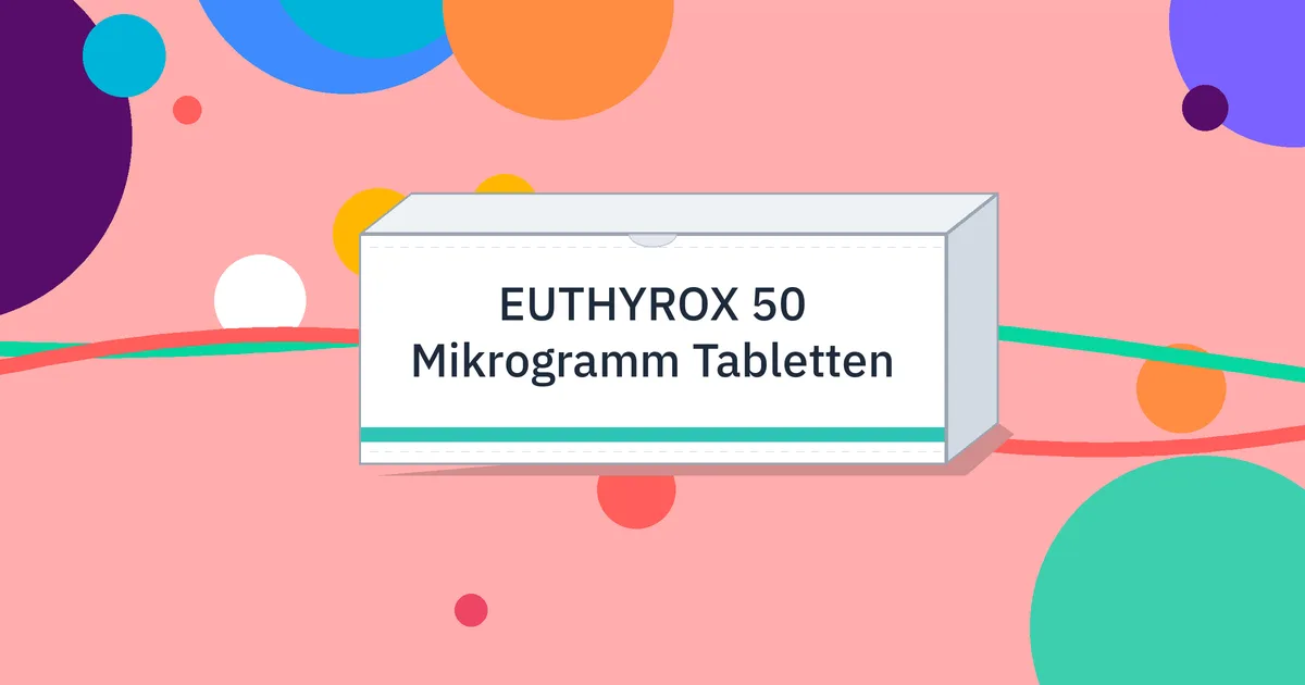 Symbolbild: Packung mit der Aufschrift EUTHYROX 50 Mikrogramm Tabletten (PZN 02050605) – Verfügbarkeit und Bezug in Apotheken in Frankfurt am Main