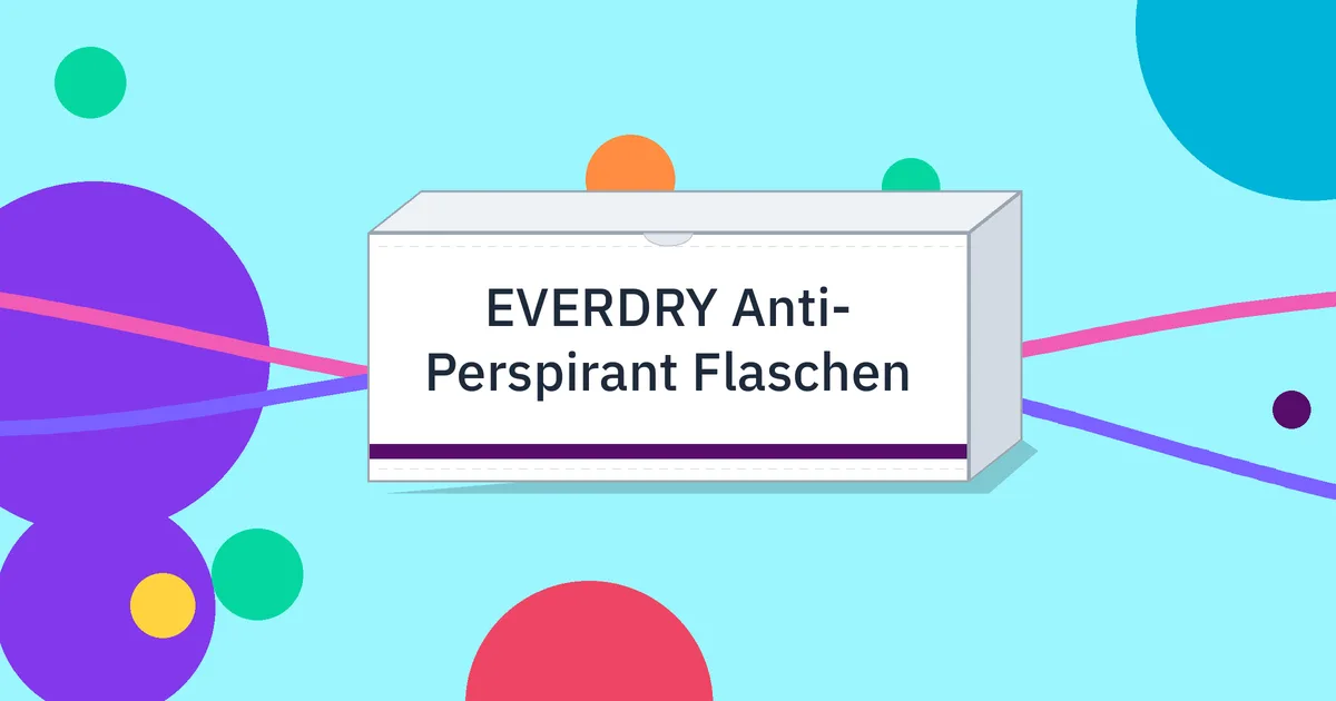 Symbolbild: Packung mit der Aufschrift EVERDRY Anti-Perspirant Flaschen (PZN 03694724) – Verfügbarkeit und Bezug in Apotheken in Frankfurt am Main