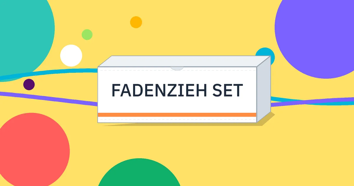 Symbolbild: Packung mit der Aufschrift FADENZIEH SET (PZN 12556576) – Verfügbarkeit und Bezug in Apotheken in Frankfurt am Main