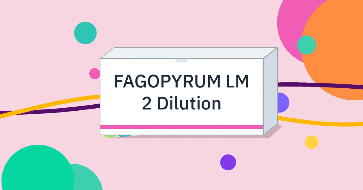 Symbolbild: Packung mit der Aufschrift FAGOPYRUM LM 2 Dilution (PZN 13486375) – Verfügbarkeit und Bezug in Apotheken in Frankfurt am Main