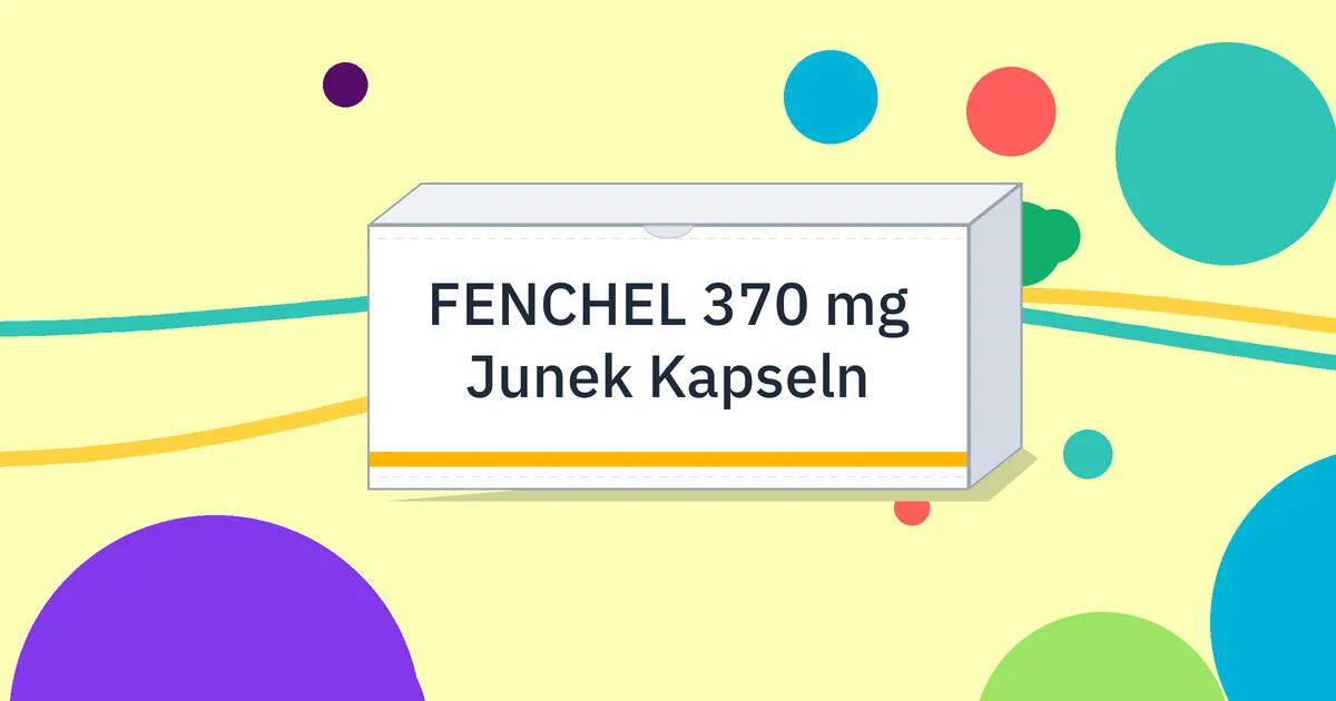Symbolbild: Packung mit der Aufschrift FENCHEL 370 mg Junek Kapseln (PZN 10053115) – Verfügbarkeit und Bezug in Apotheken in Frankfurt am Main