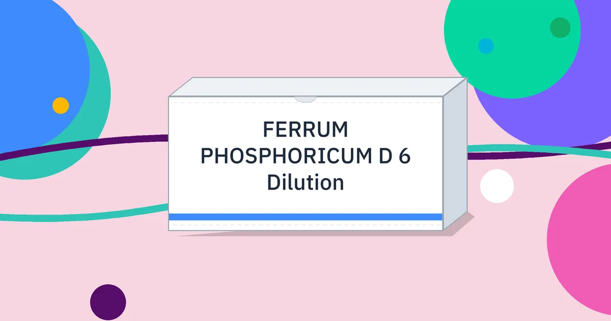 Symbolbild: Packung mit der Aufschrift FERRUM PHOSPHORICUM D 6 Dilution (PZN 02889176) – Verfügbarkeit und Bezug in Apotheken in Frankfurt am Main