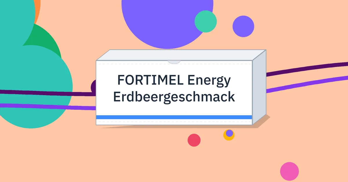 Symbolbild: Packung mit der Aufschrift FORTIMEL Energy Erdbeergeschmack (PZN 00720119) – Verfügbarkeit und Bezug in Apotheken in Frankfurt am Main
